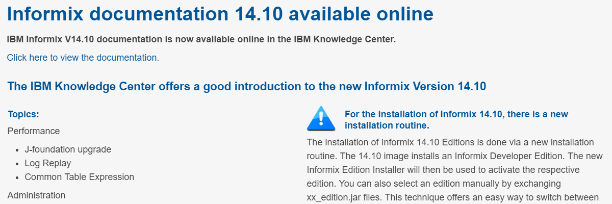 Informix News Cursor Service Distribution